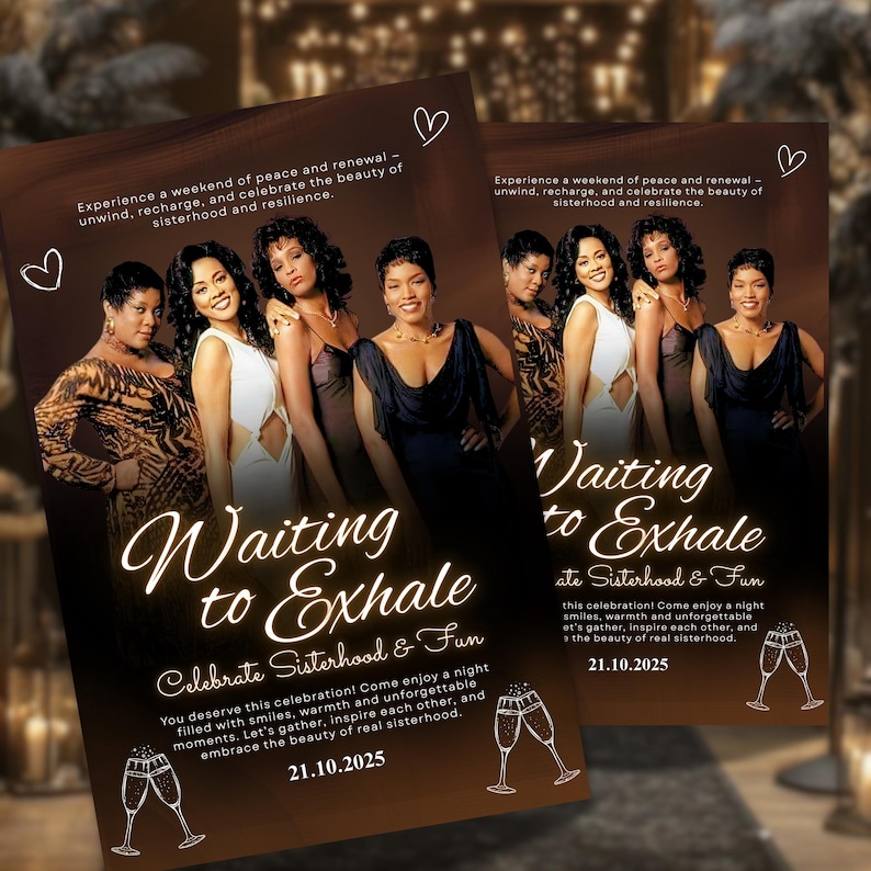 Waiting to Exhale Pajama Party Welcome Sign, Welcome Poster Board ...