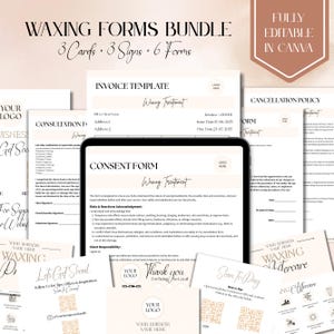 Editable Waxing Consent Forms, Waxing Treatment Template Bundle, Editable Waxing Consultation ...