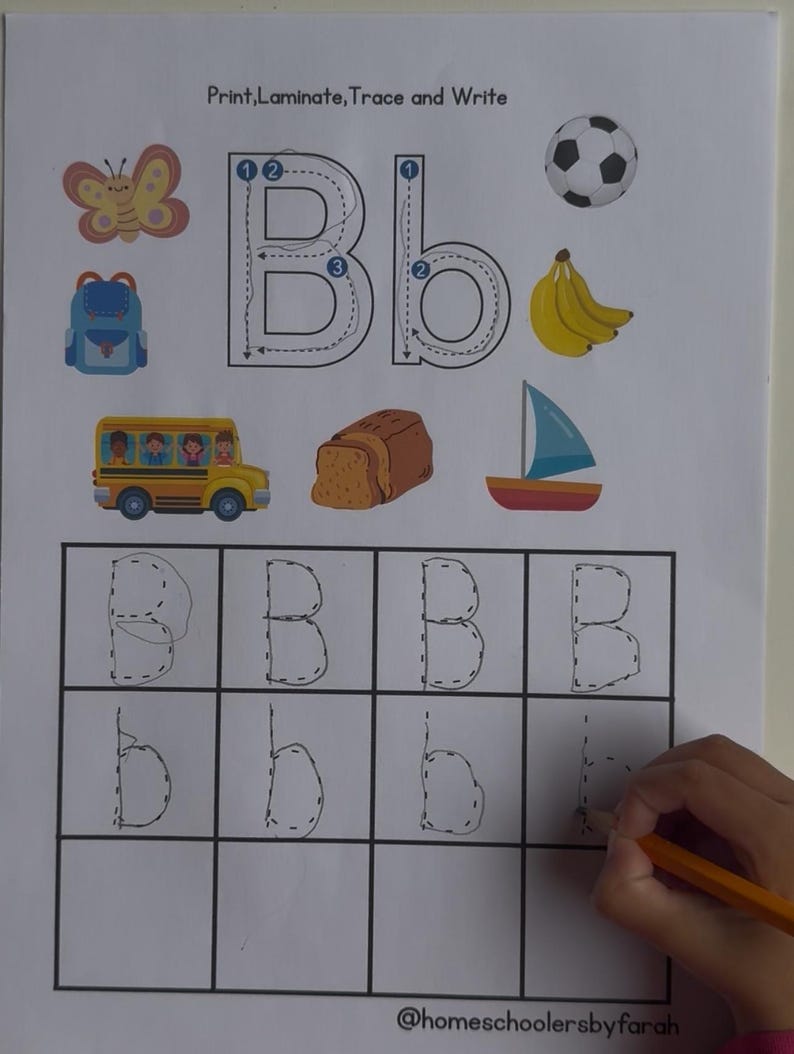 Letter B Activity Pack: Preschool Alphabet Worksheets (digital Download ...