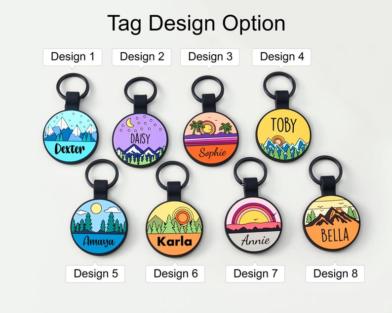 Silent Silicone Pet Tag, Personalized Dog ID Tag With Deep Engraving ...
