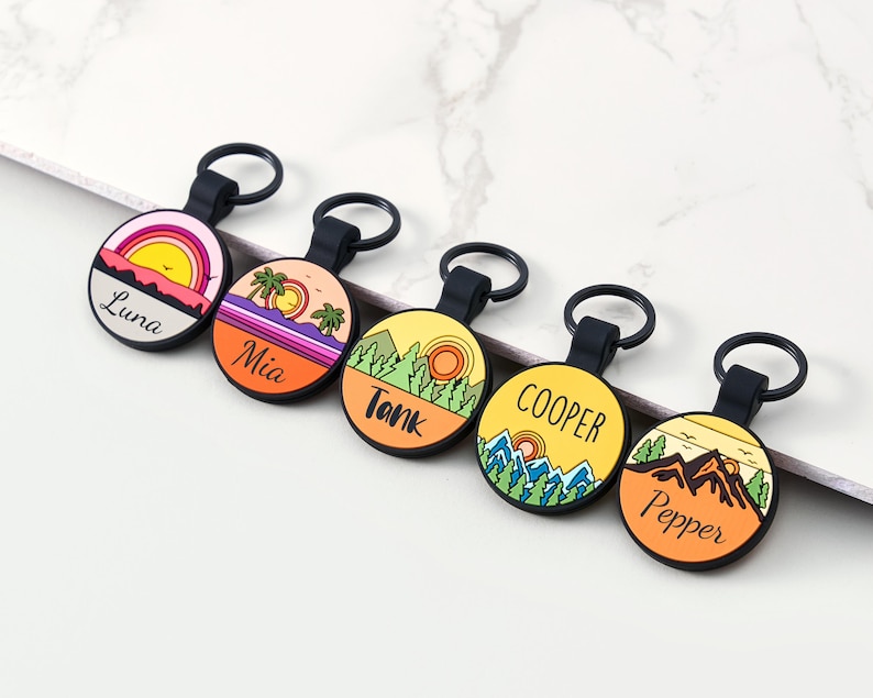 Silent Silicone Pet Tag, Personalized Dog ID Tag With Deep Engraving ...
