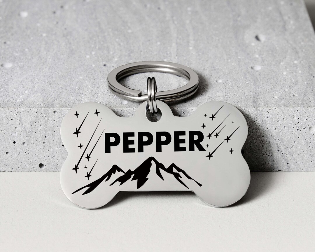 Cute Dog Name Tag, Personalized Bone Dog Tags, Puppy Collar Tag, Custom ...
