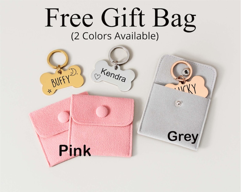 Custom Dog Tag - Cute Bone Tag for Dog, Double-sides Engraved Stainless ...