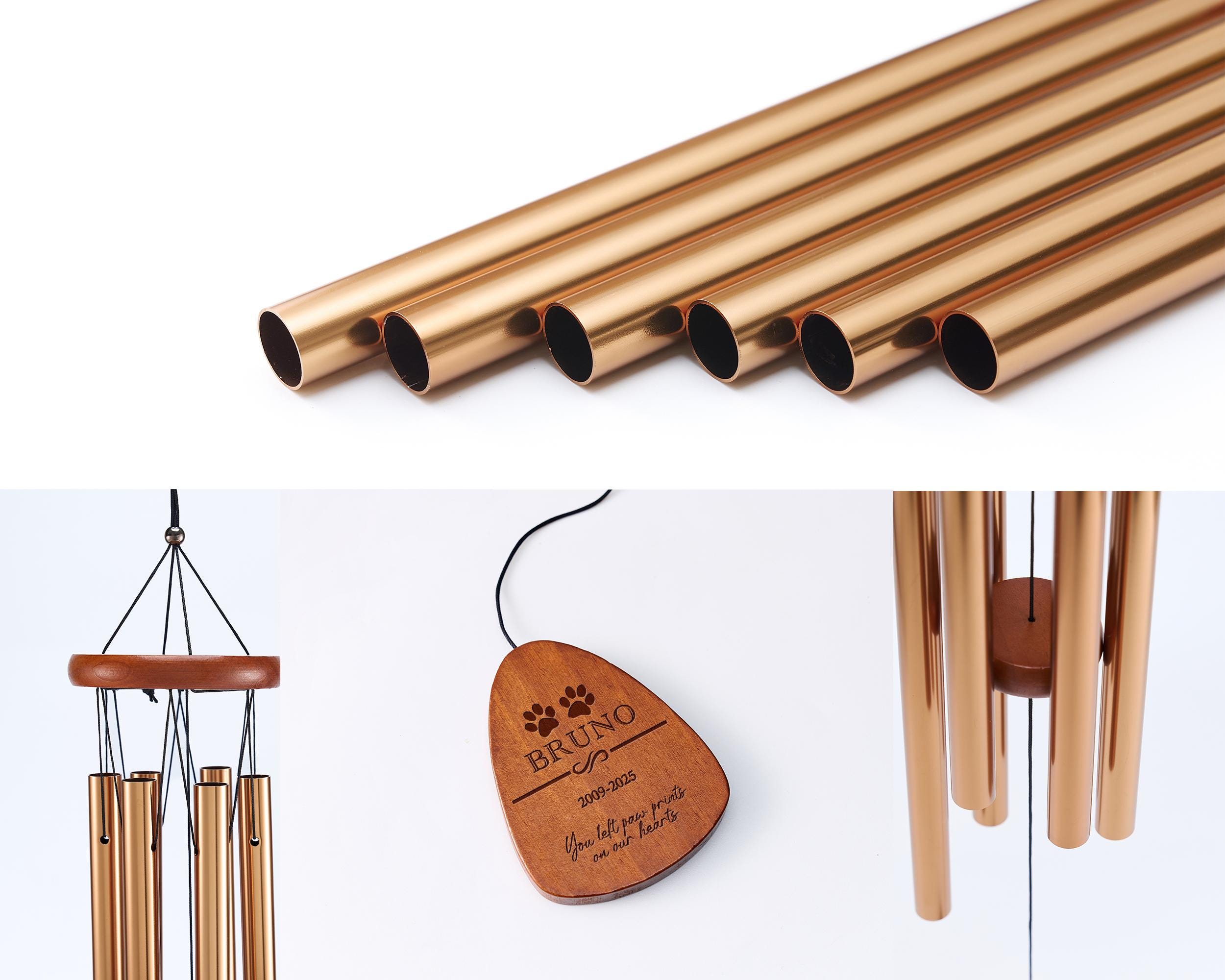 Outdoor Pet Memorial Wind Chime – Personalized Name & Dates Engraving ...