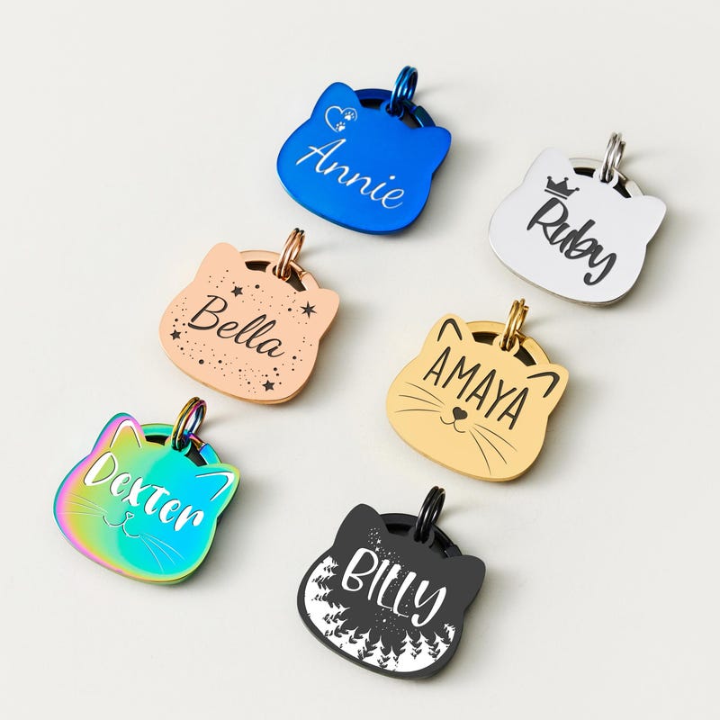 Cat Tags - Etsy
