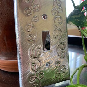 Silver Swirls Single Switch Plate Aluminum Light Switch Cover - Etsy