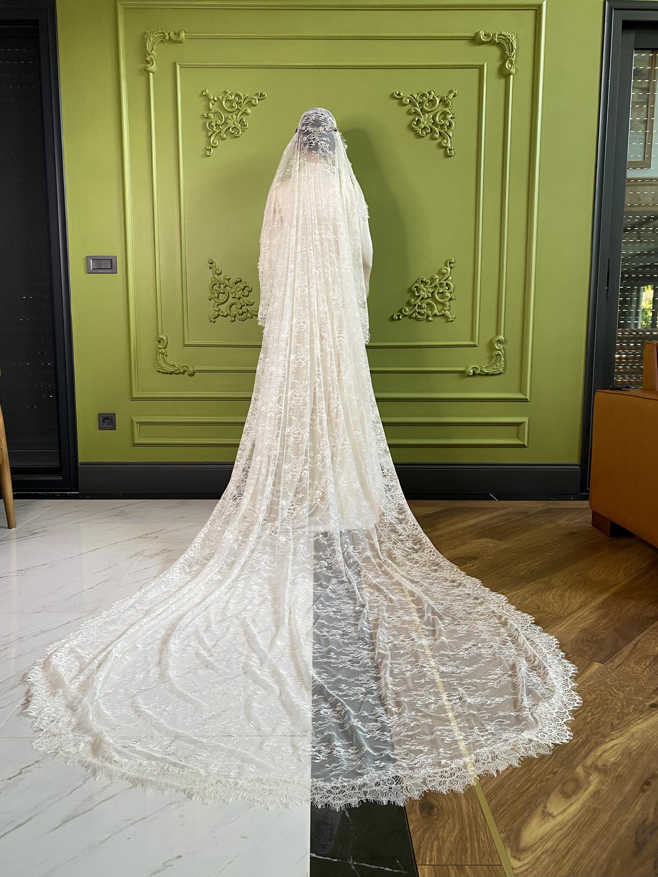 Bridal Veils, Lace Veil, Vintage Bridal Veil, Bridal Veil Lace, Bridal ...