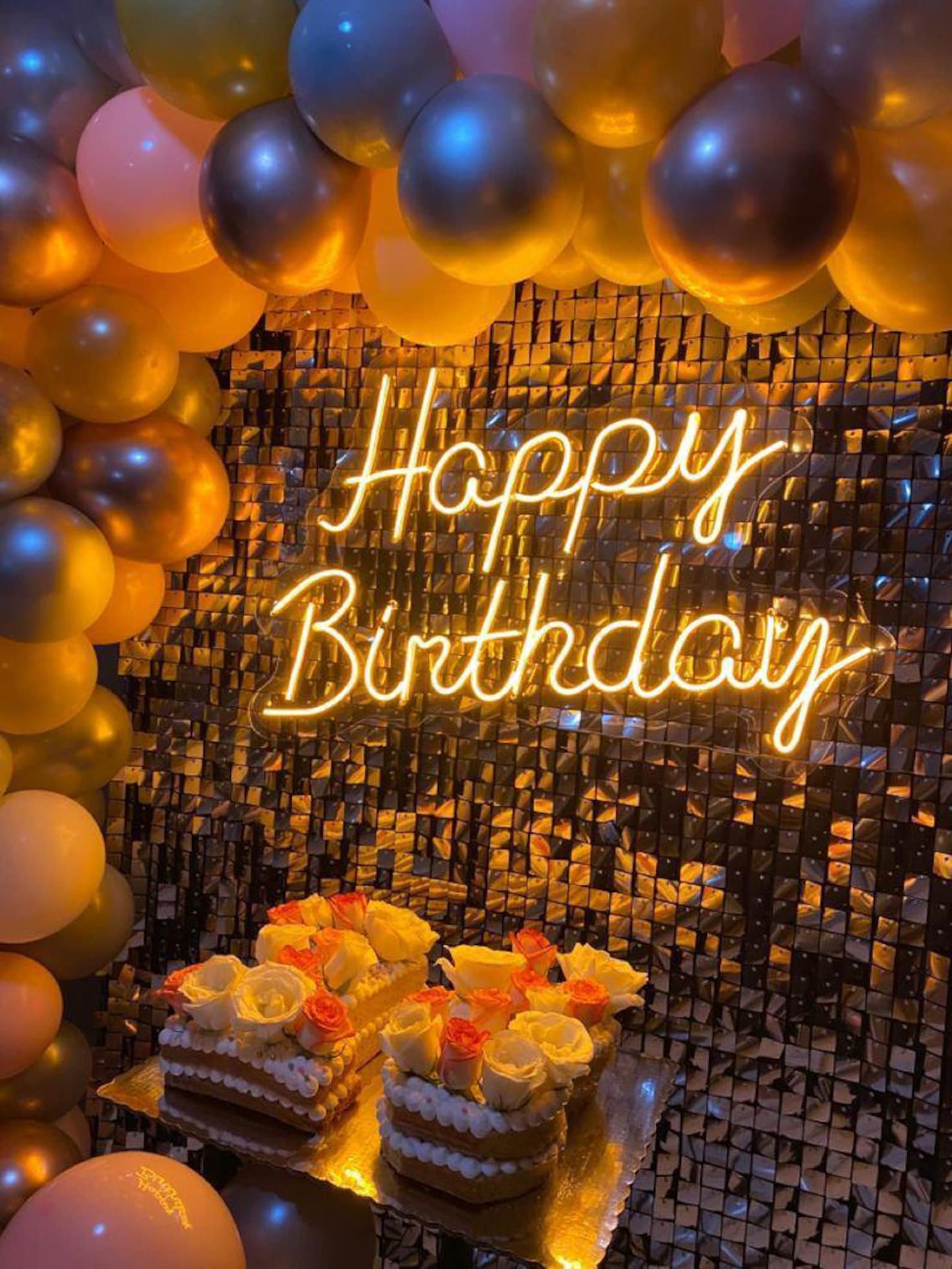 Custom LED Neon Birthday Sign: Personalized Party Decor - Etsy