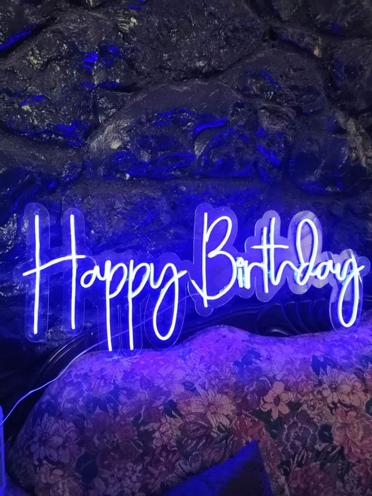 Custom LED Neon Birthday Sign: Personalized Party Decor - Etsy