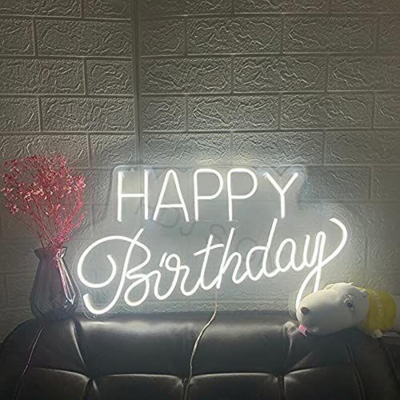 Custom LED Neon Birthday Sign: Personalized Party Decor - Etsy