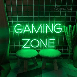 Game Zone Neon Sign, Game Room LED Signs, Custom LED Neon Signs, Room ...