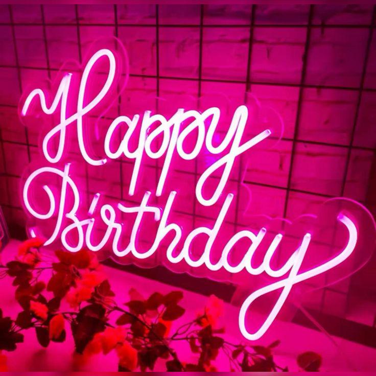 Custom LED Neon Birthday Sign: Personalized Party Decor - Etsy