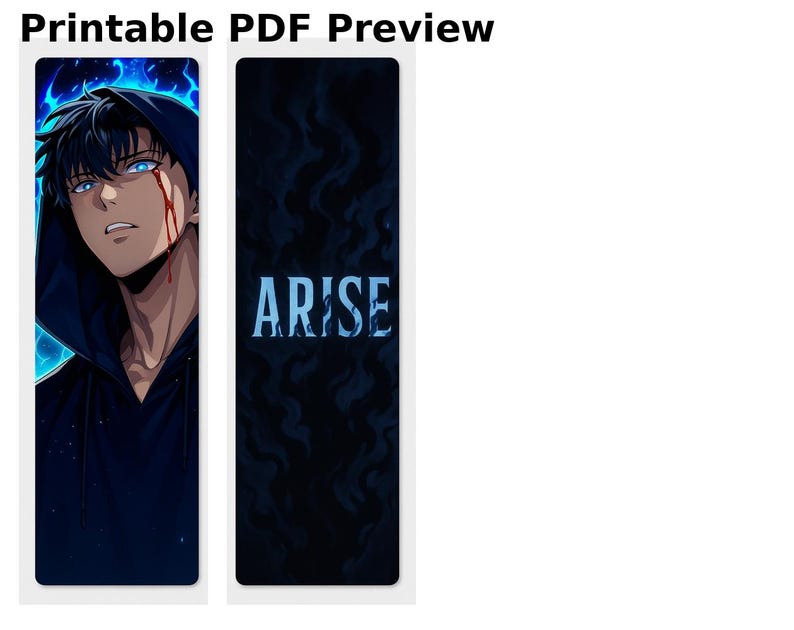 Solo Leveling "arise" Digital Bookmark | File Pdf, Svg, Ai, Eps, Jpg ...