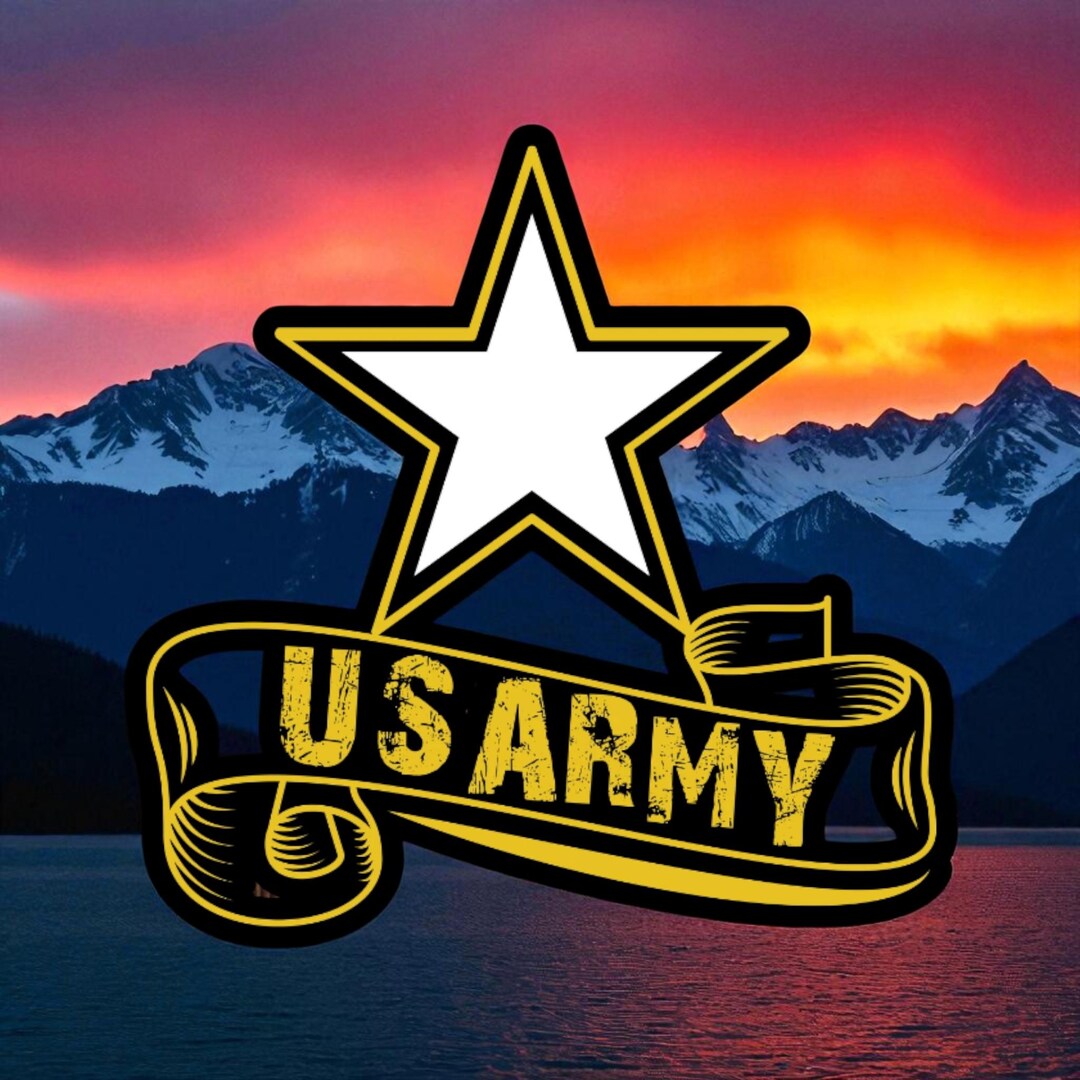 US Army Star Sticker – Military Vinyl Decal for Laptop, Water Bottle ...