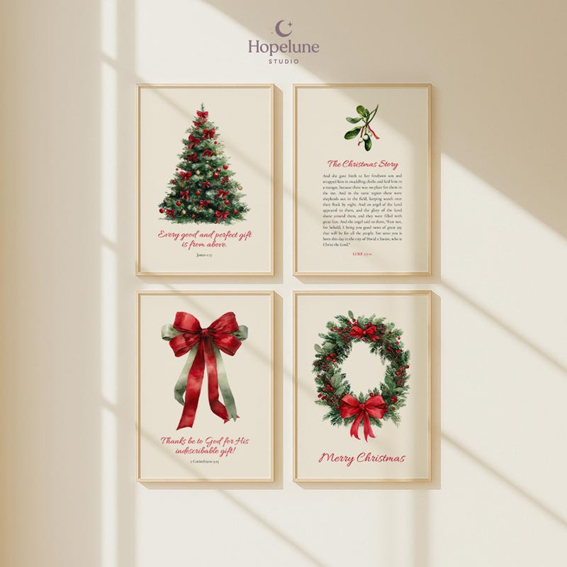 Christmas Printable Wall Art Bible - Etsy UK