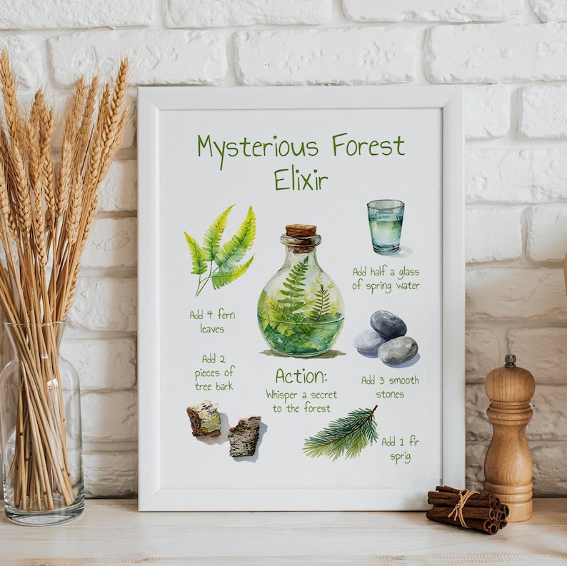 Printable Mud Kitchen Recipe Cards, Fairy Potion Cards, Magic Potions ...