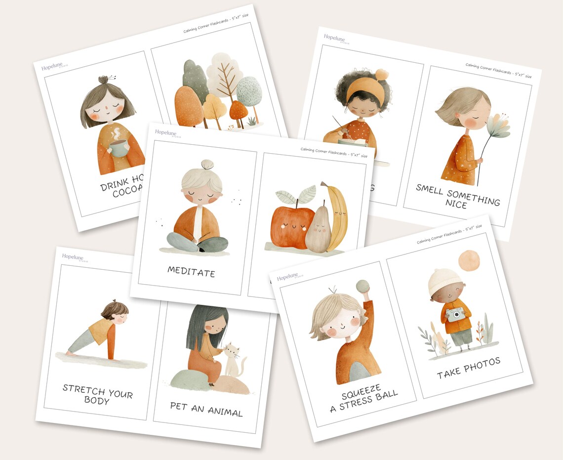 Calming Corner Flashcards, Сalming Сorner Classroom, Calming Strategies ...