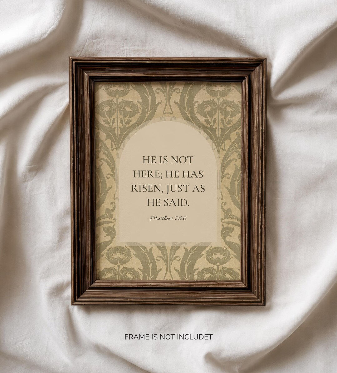 Matthew 28:6, He is Risen Wall Art, Easter Bible Verse Wall Art, Easter ...