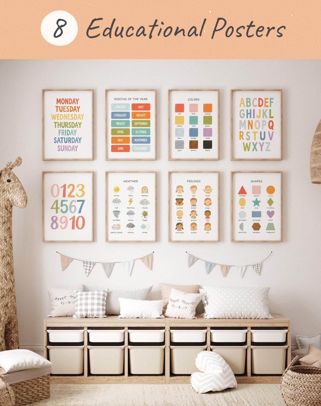 Educational Wall Art, Homeschool Printable, Classroom Decor Bundle ...