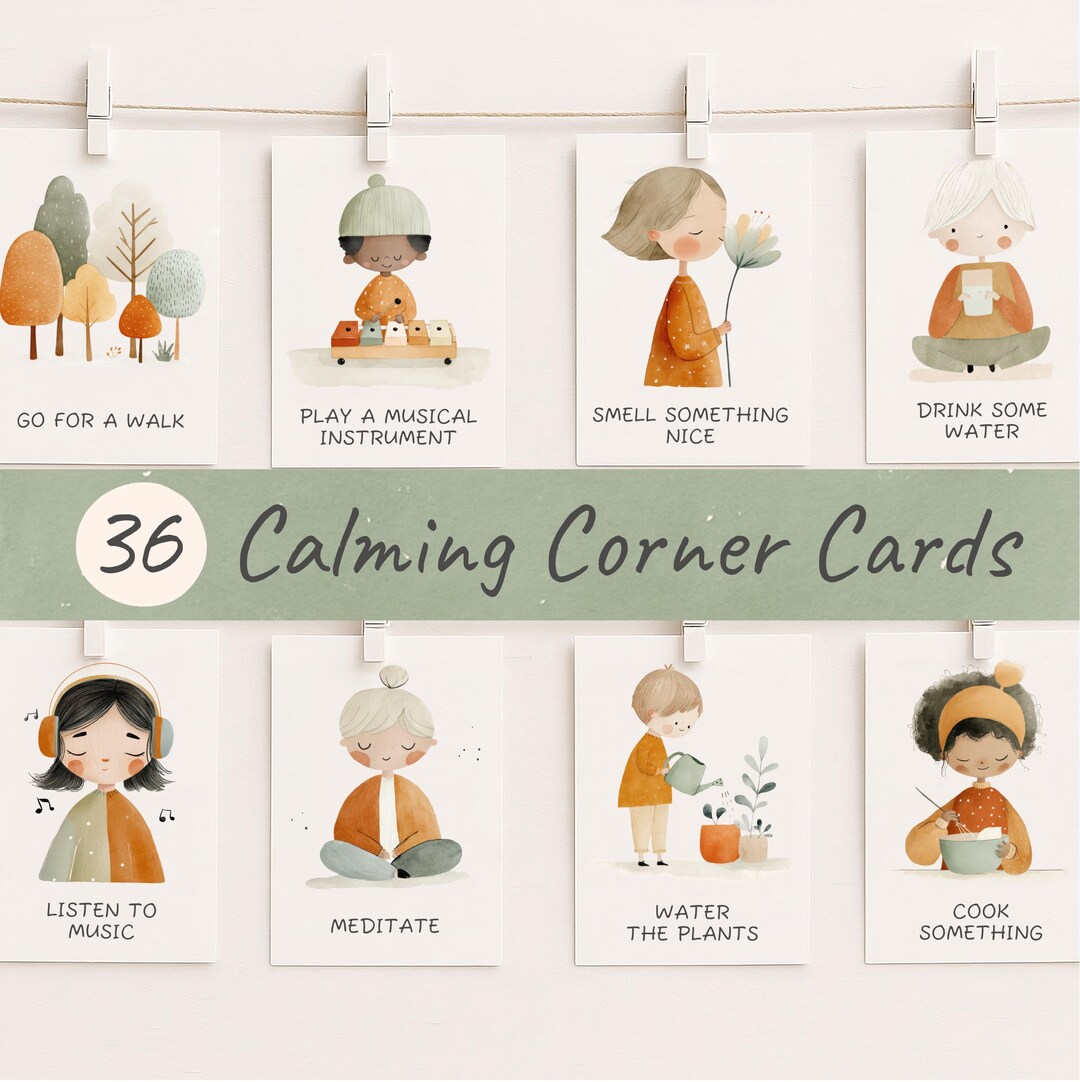 Calming Corner Flashcards, Сalming Сorner Classroom, Calming Strategies ...