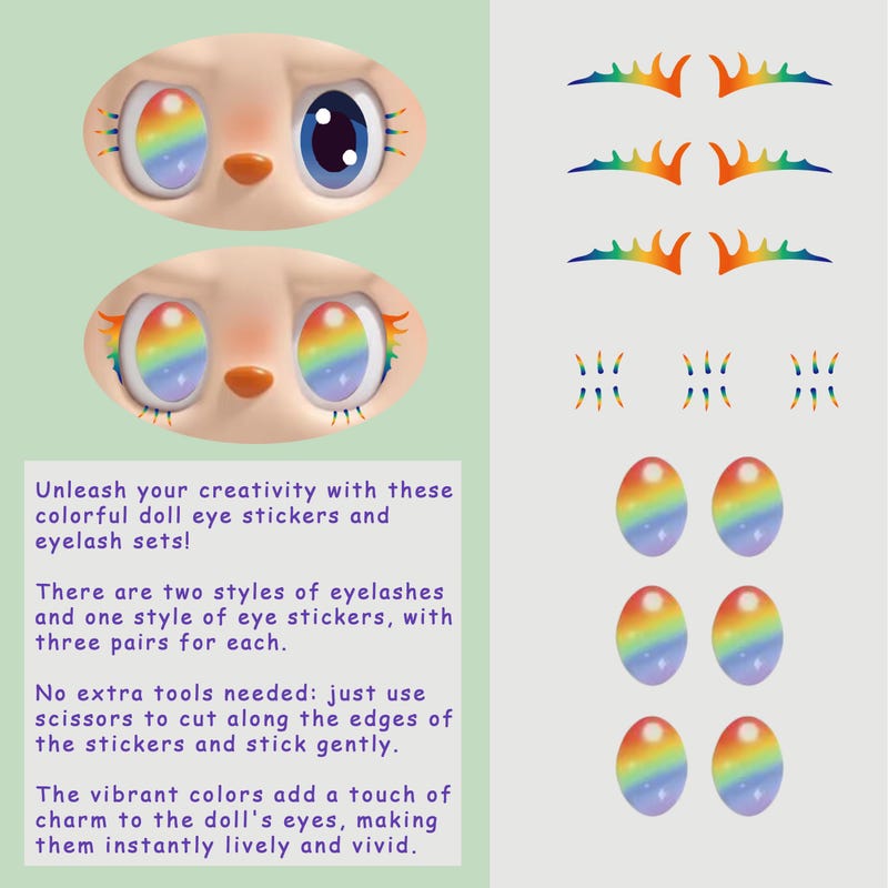 Labubu Rainbow Eyes - Etsy