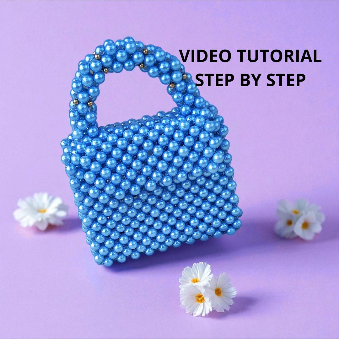 Beaded Bag Tutorial – Step by Step Video Guide for Pearl Handbag. - Etsy