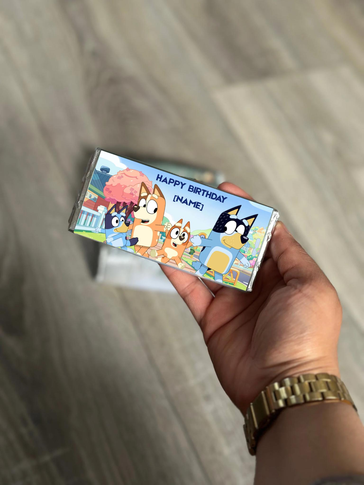Personalised Chocolate Bar | Bluey Favours | Bluey Party Favour ...