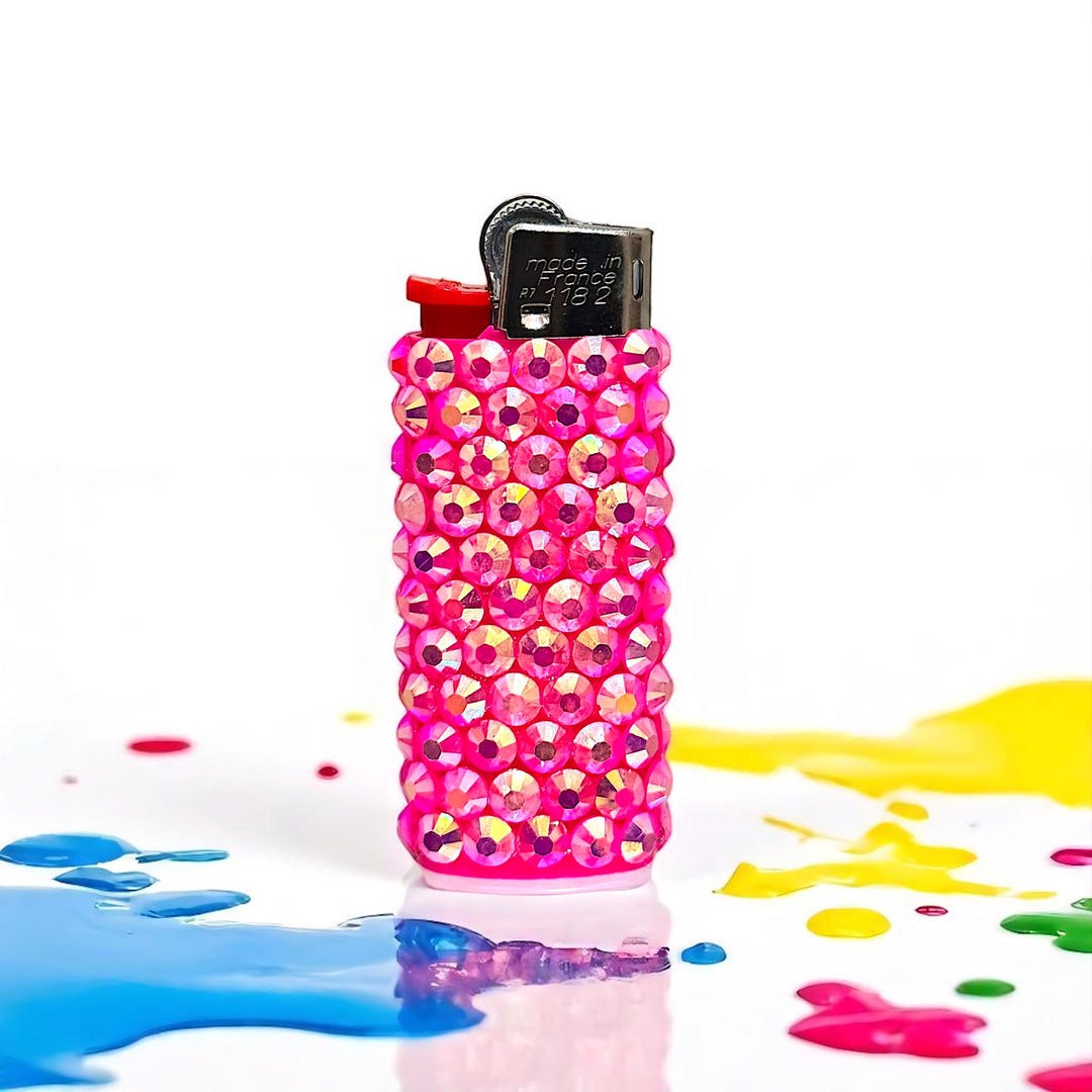 Hand-blinged Rhinestone Mini Bic Lighter: Glam Accessories - Etsy