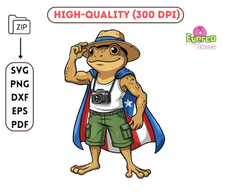 Rican Sapo Concho Coqui Frog Funny Puerto Rico Flag Hispanic SNG PNG - Etsy