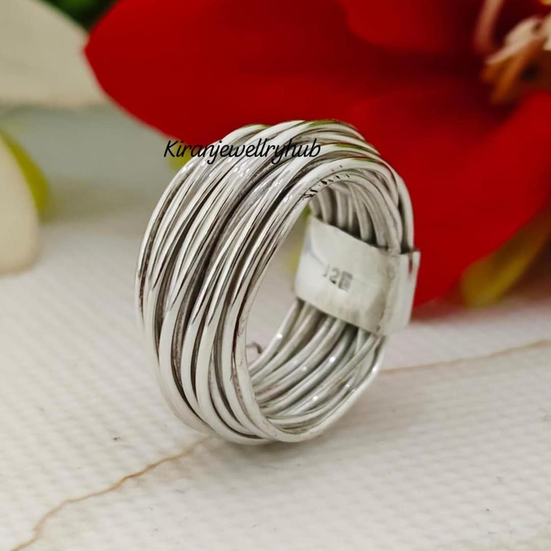 Handmade Sterling Silver Multi-wire Ring: Bold Statement Band - Etsy