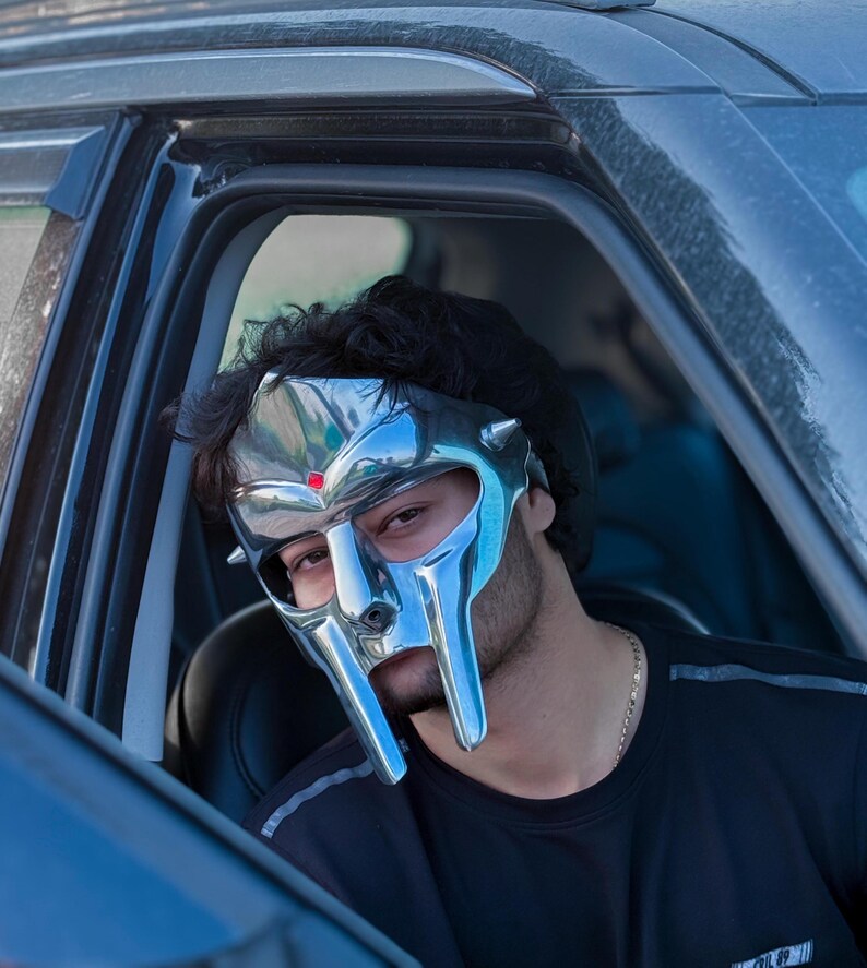 MF Doom Style Villain Mask - Hip Hop Cosplay for Rap Fans, Stage ...