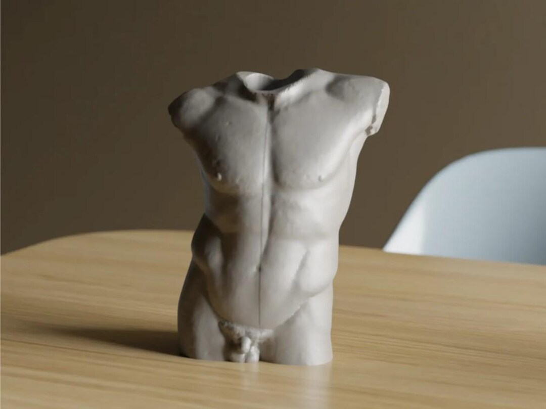 Apollo Torso Vase: 3D Printed Greek Statue - Modern Minimalist Decor - Etsy