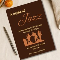 Jazz Night Invitation: Editable Dinner Party Flyer (digital Download ...