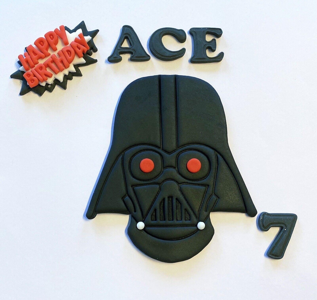 Darth Vader Cake Toppers Edible Fondant - Etsy
