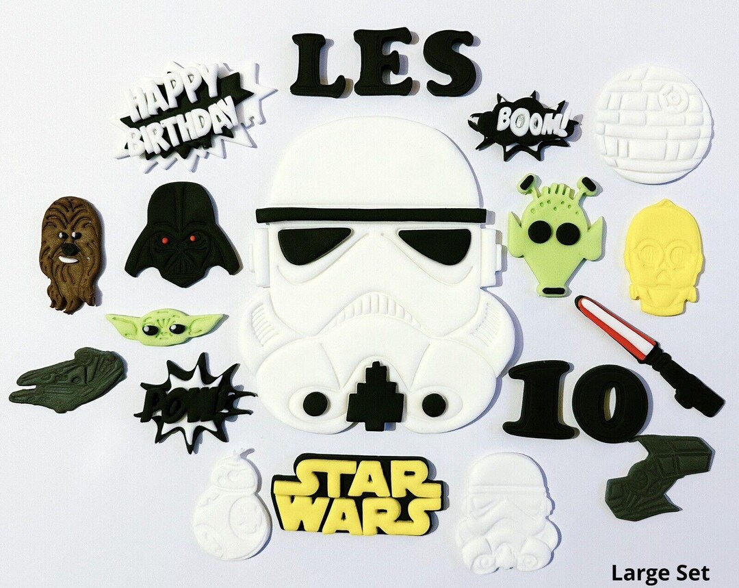 Stormtrooper Cake Toppers Edible Fondant - Etsy UK