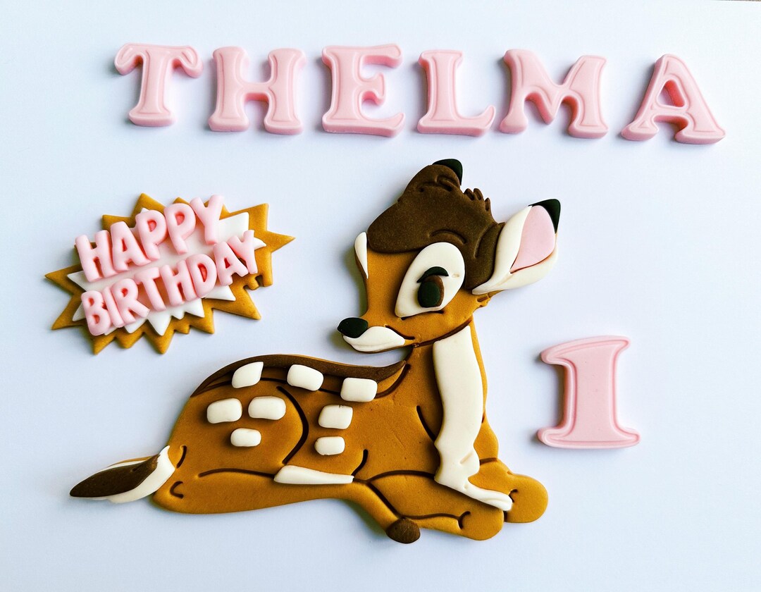 Bambi Cake Toppers Edible Fondant - Etsy UK