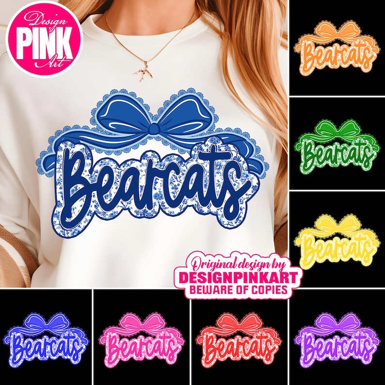 Bearcat Mascot PNG: School Spirit Graphic, T-shirt Design (digital ...