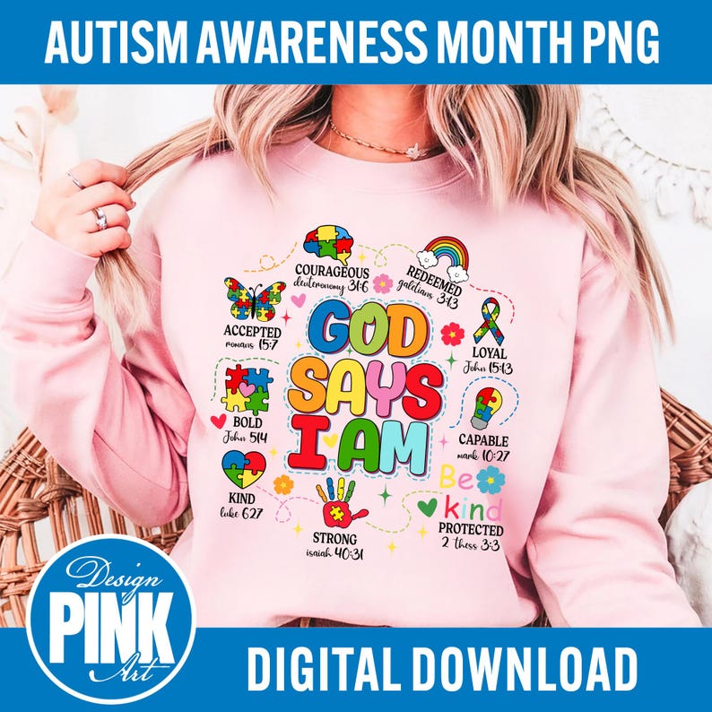 God Says I Am SVG PNG, Christian Affirmations, Kids Bible Verse Art ...