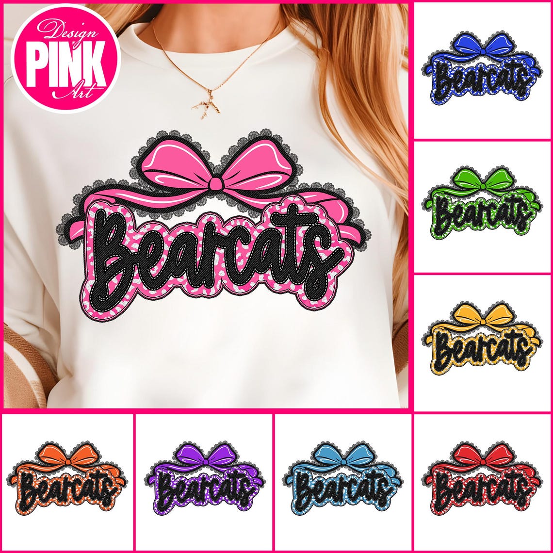 Bearcats Leopard Print PNG Bundle: Team Spirit Sublimation (digital ...