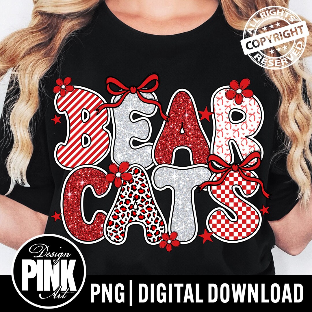Bearcats Glitter Leopard Print: School Spirit Design (digital Download ...