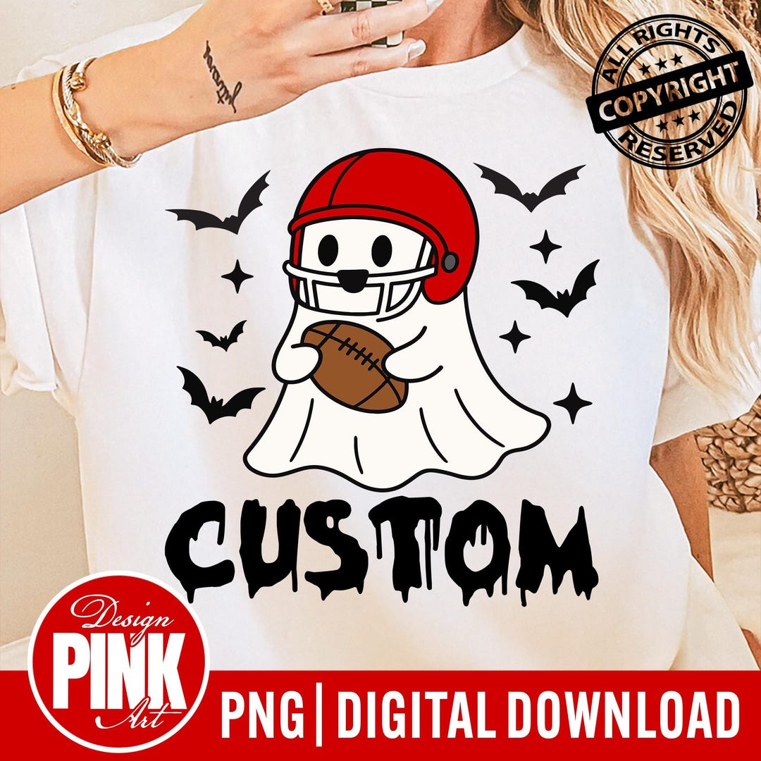 Halloween Football Ghost PNG: Boo Custom Sublimation (digital Download ...