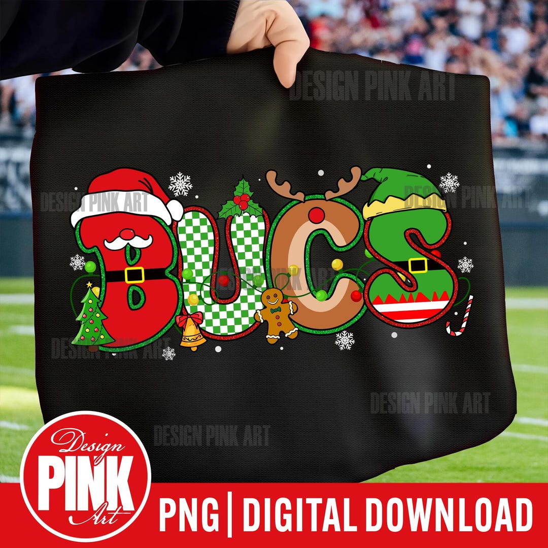 Bucs Christmas Sublimation PNG | Team Spirit Holiday | Santa Reindeer ...