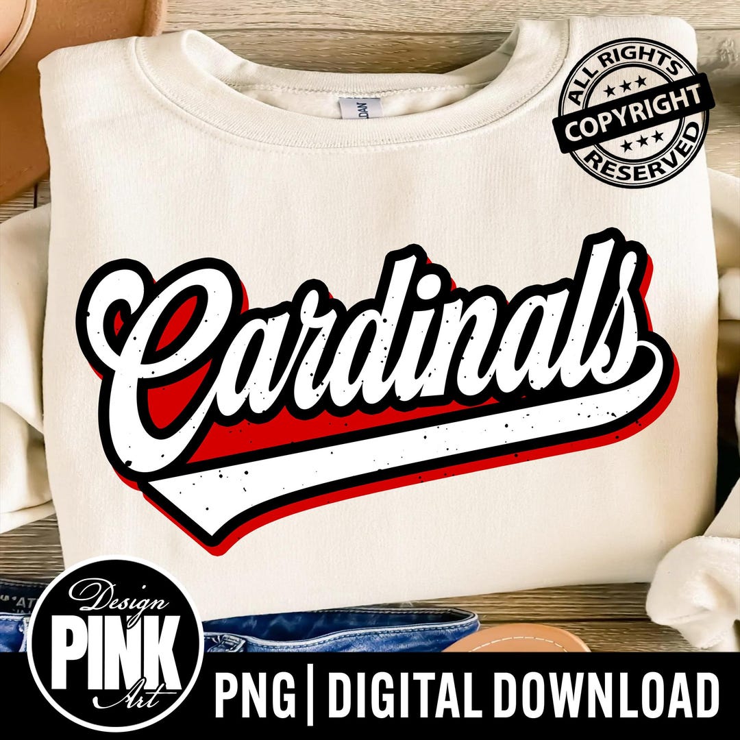 Retro Cardinals PNG: Game Day Design, School Spirit (digital Download ...