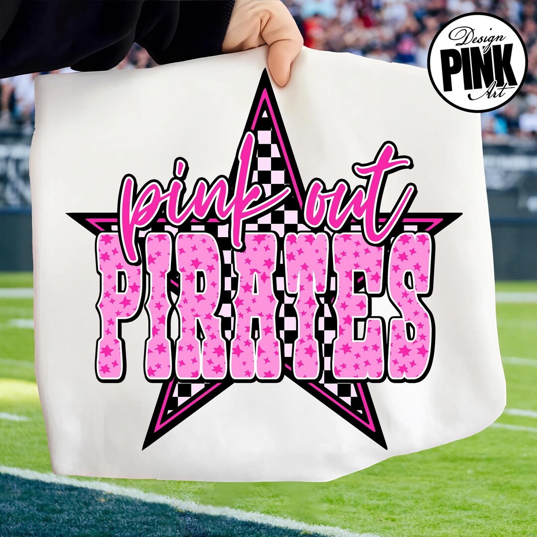Pink Out Pirates PNG File, Breast Cancer Awareness Clipart, Game Day ...