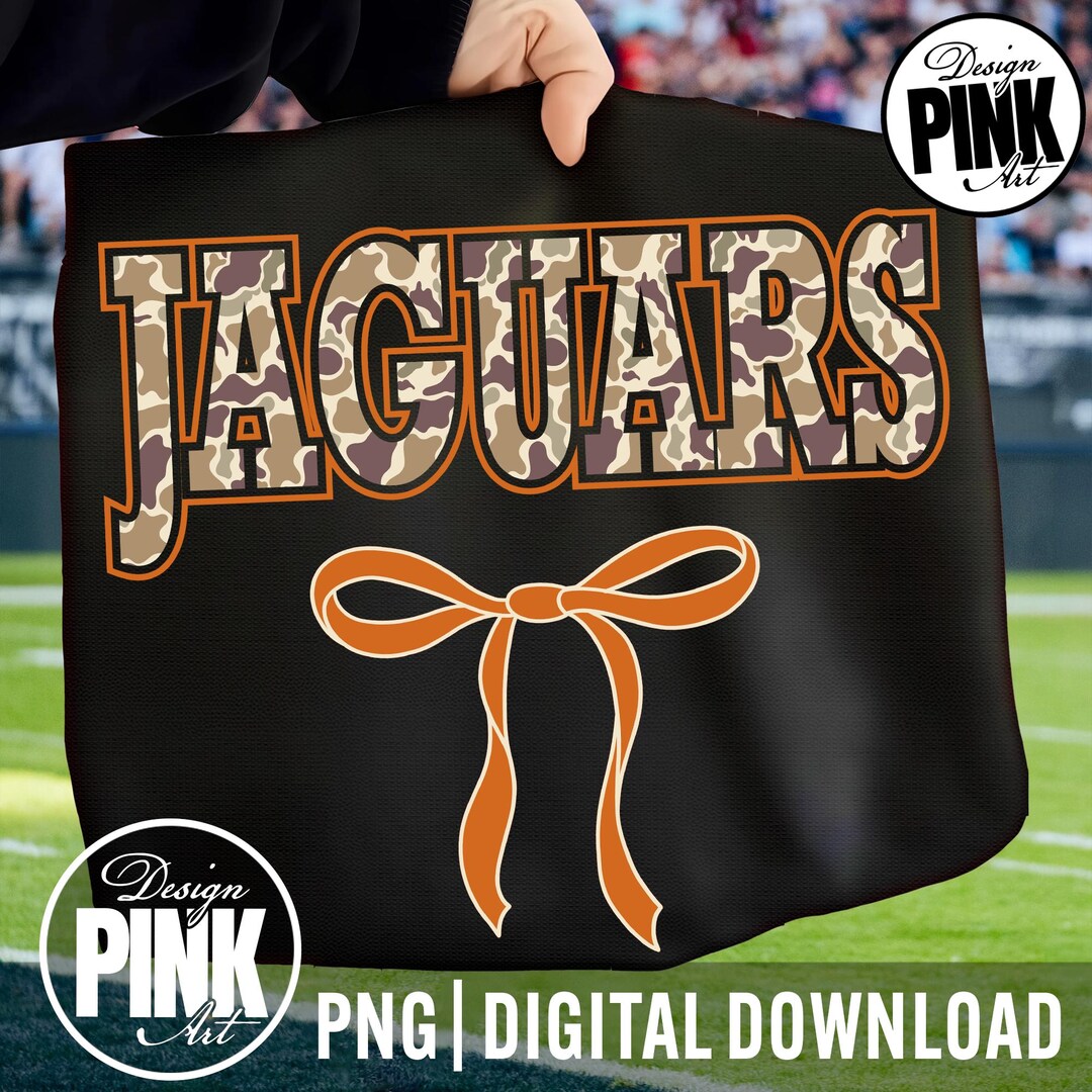 Camo Jaguars Sublimation Design: Bow Game Day Graphic (digital Download ...