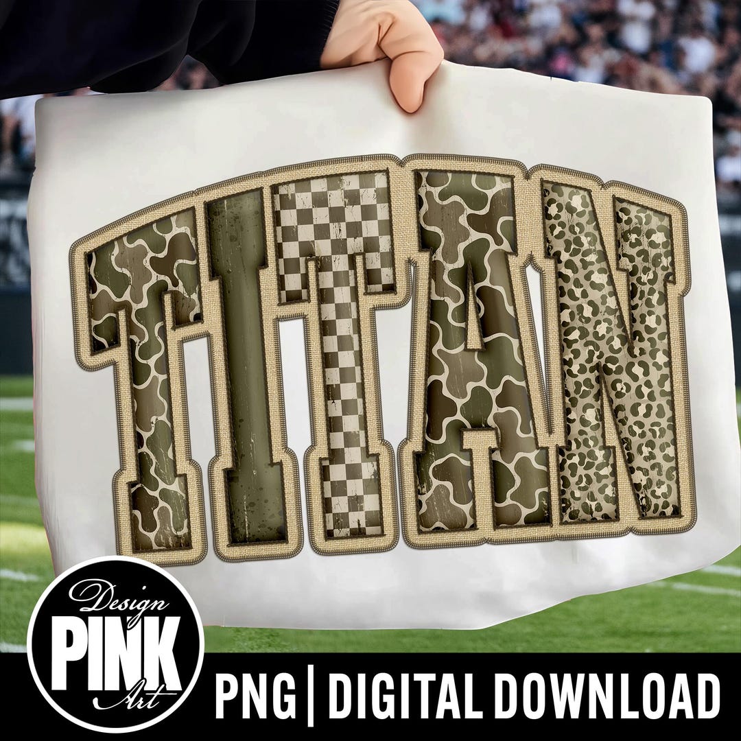 Titan Camo PNG, Camo Checkerboard, Varsity Font, Game Day, Camouflage ...
