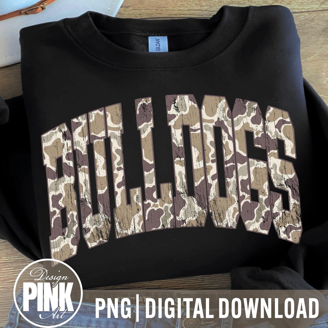 Bulldogs Camo PNG: School Spirit Sublimation Graphic (digital Download ...