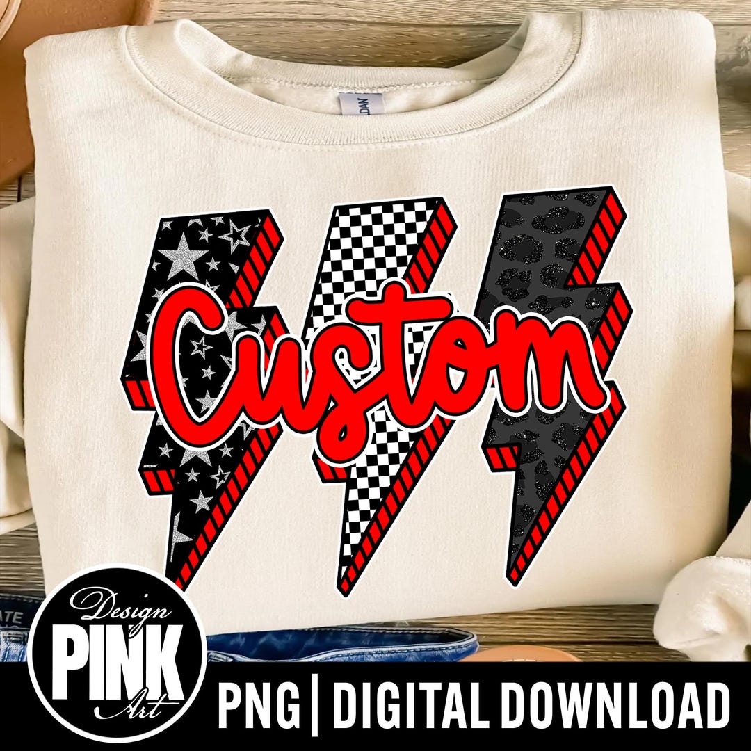 Leopard & Checkerboard Lightning Bolt PNG: School/team Spirit (digital ...