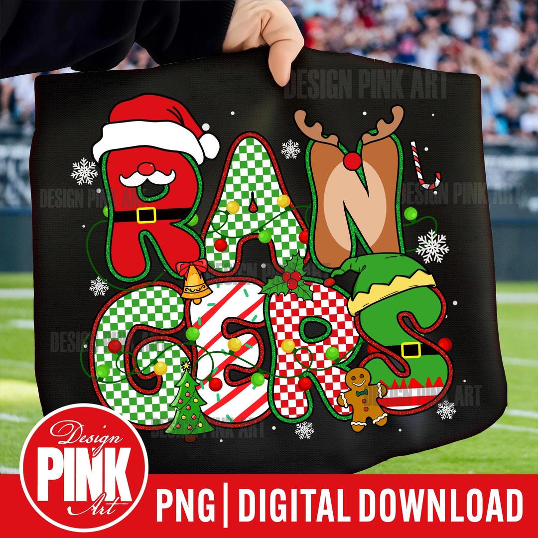 Rangers Christmas Sublimation PNG | Team Spirit Holiday | Santa ...
