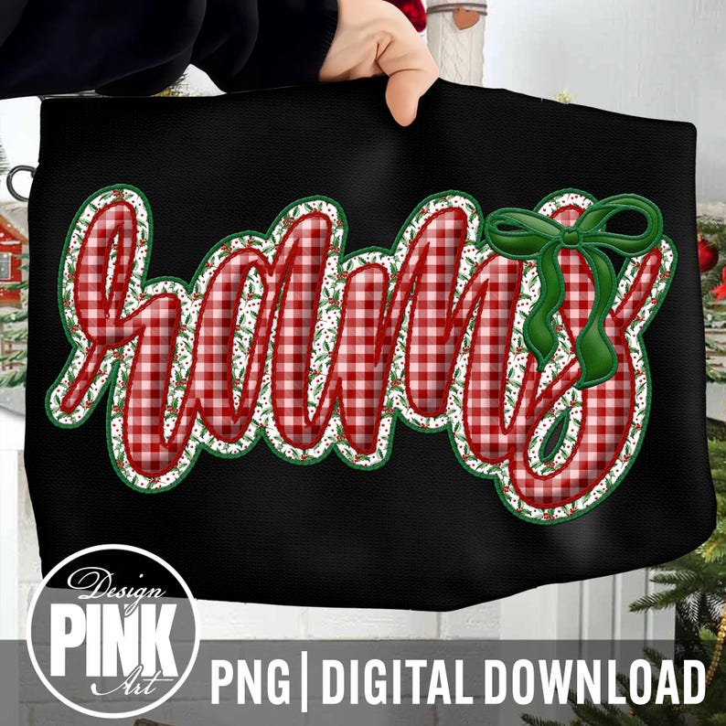 Rams Christmas Script PNG | Red Plaid Gingham Sublimation Design ...
